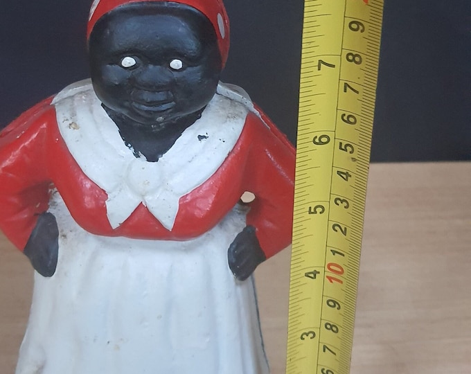 7.25" Vintage Cast Iron Aunt Jemima Coin Bank, Black Americana Bank ...