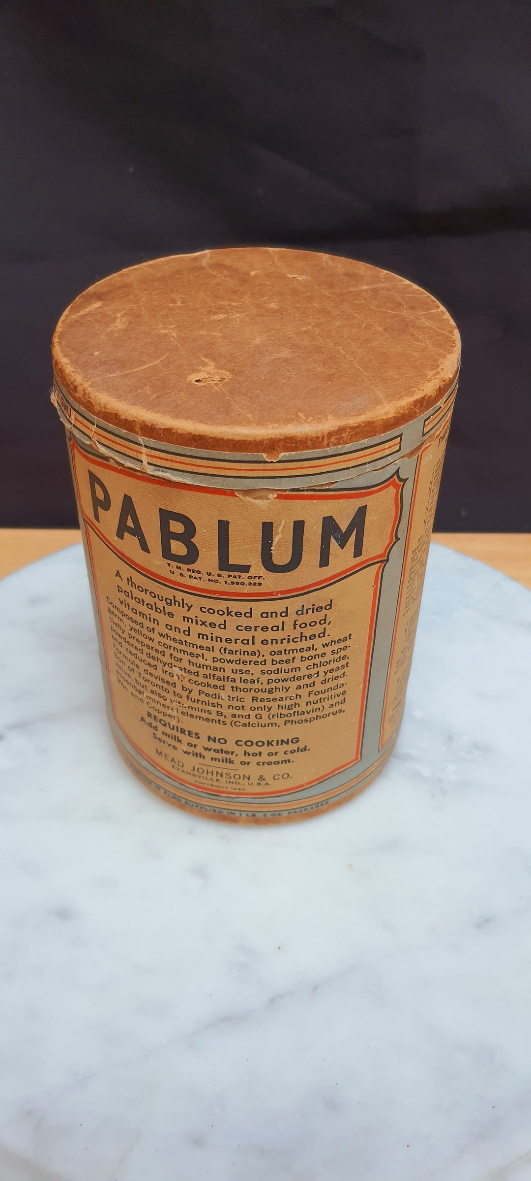Vintage Pablum Cereal Packaging Cardboard Paper Container Mead - Etsy