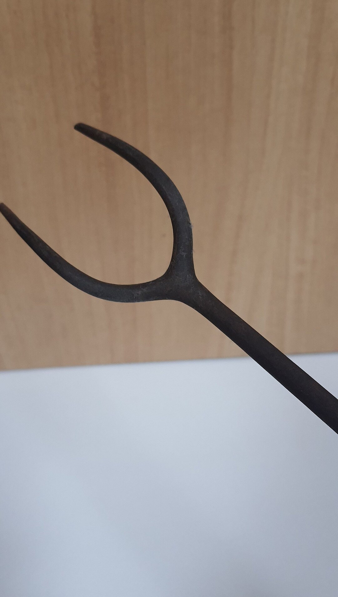 18.75" Antique Large Iron Fork, Rustic Primitive Fork, Vintage Black ...