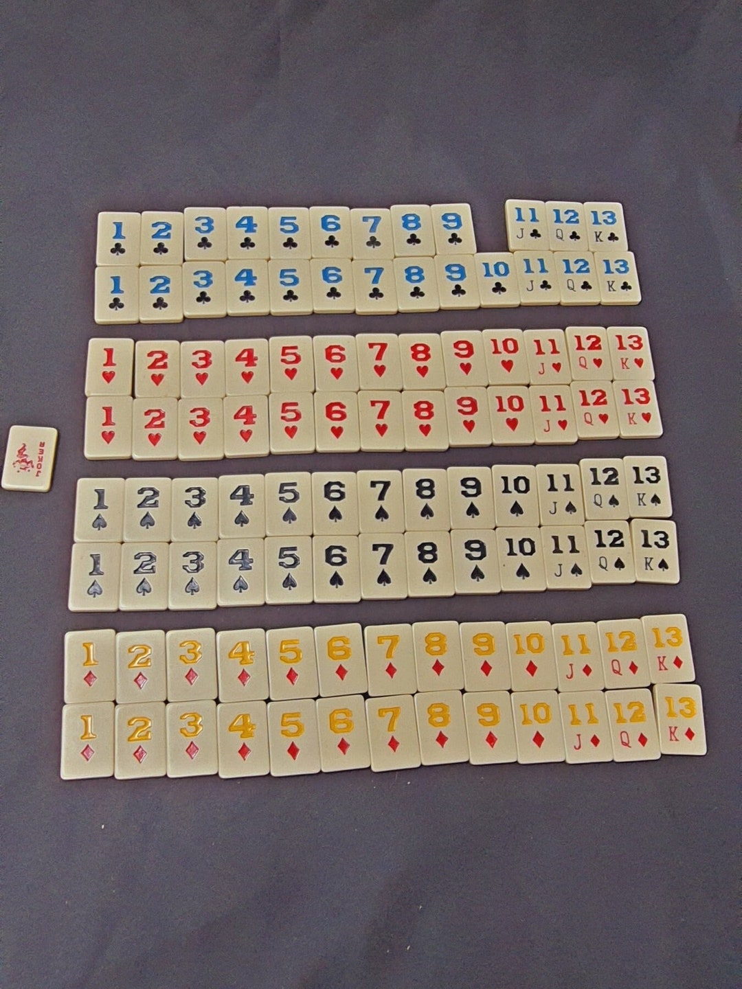 104 Rummikub Rummy Tile Game , Engraved Tile Set, Play Cards Tile Set ...