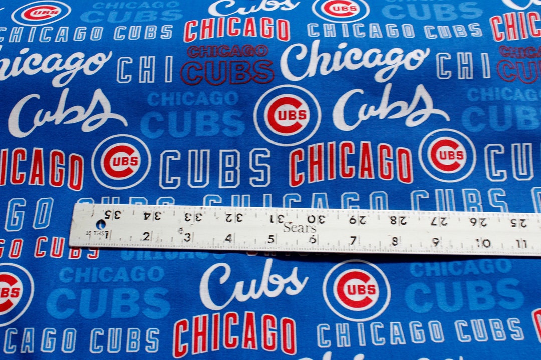 Chicago Cubs Fabric 100% Cotton 1/2 Yard 18" X 44" - Etsy