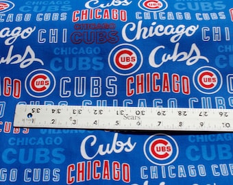 1/2 Yard 18x58 Chicago Cubs Cotton Fabric - Etsy