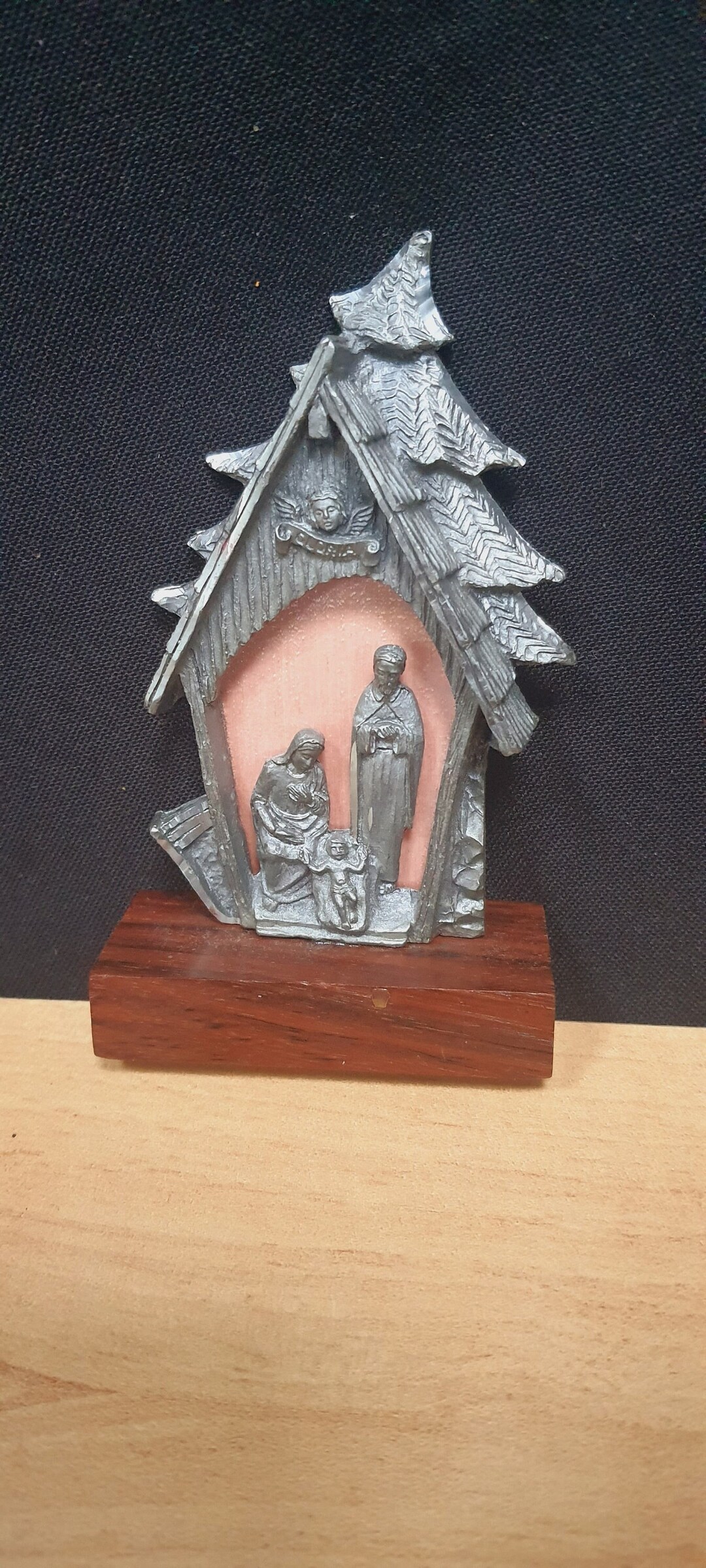 Vintage Religious Nativity Scene Decor, Peltro Cesellato A Mano, Italy ...
