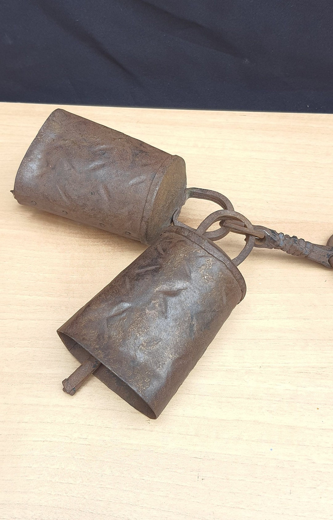 2 Antique Primitive Farm Bell Animal Bell 5.5 Cow Bell - Etsy