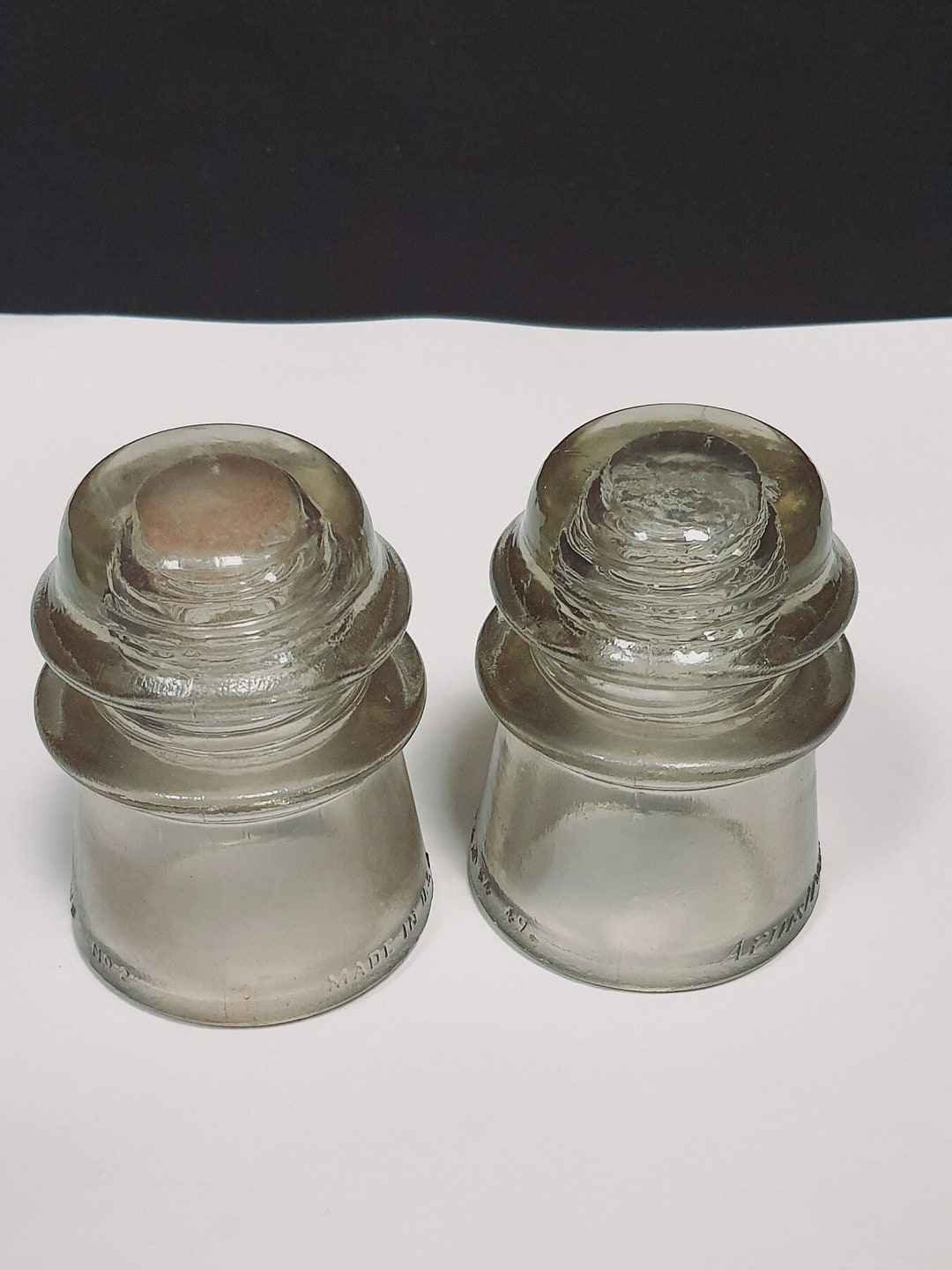 Vintage Glass Electrical Insulators Armstrong No.2 Clear Glass Railroad ...
