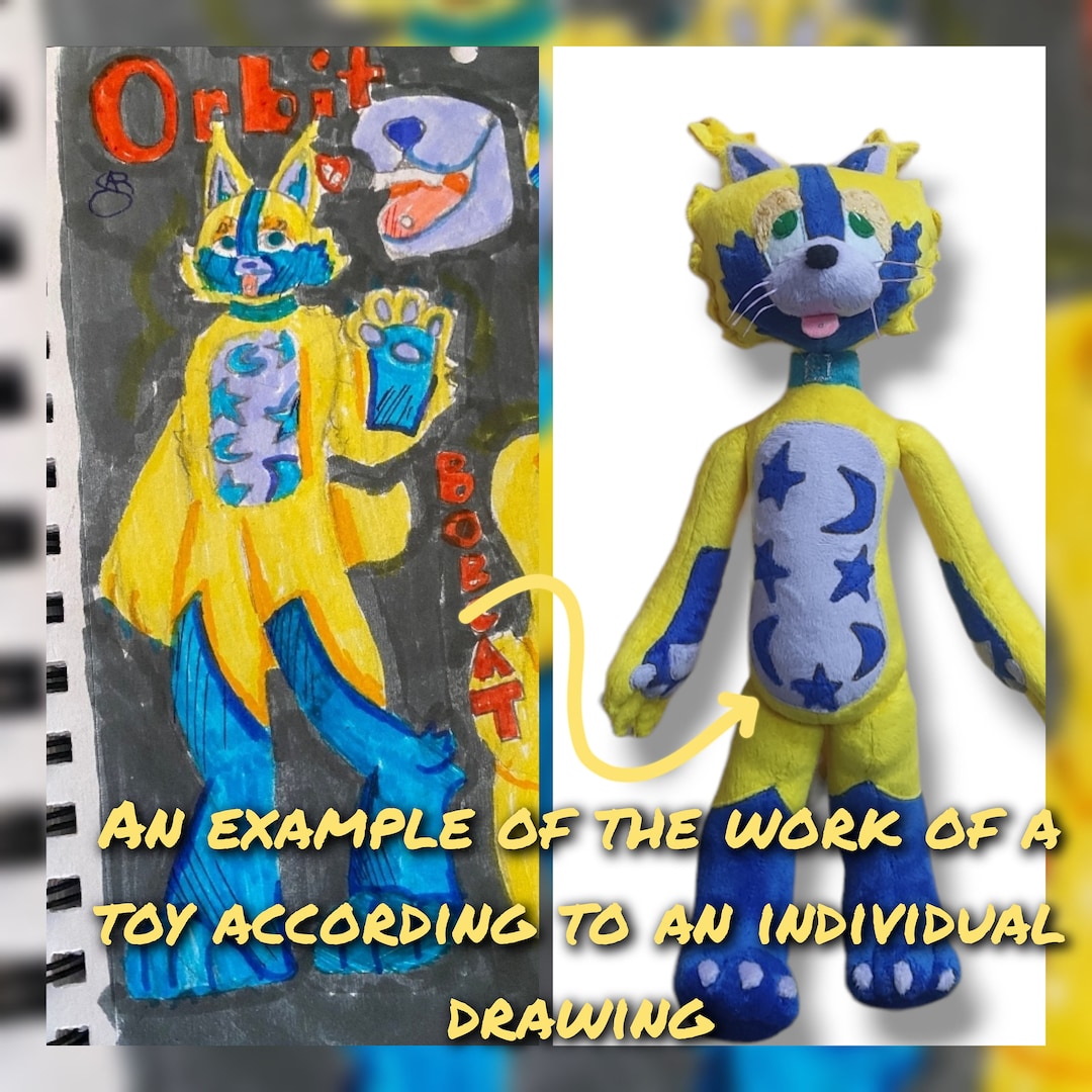 An Example of a Plush Toy. Large Plush Toy. Personalized Plush. Fursona ...