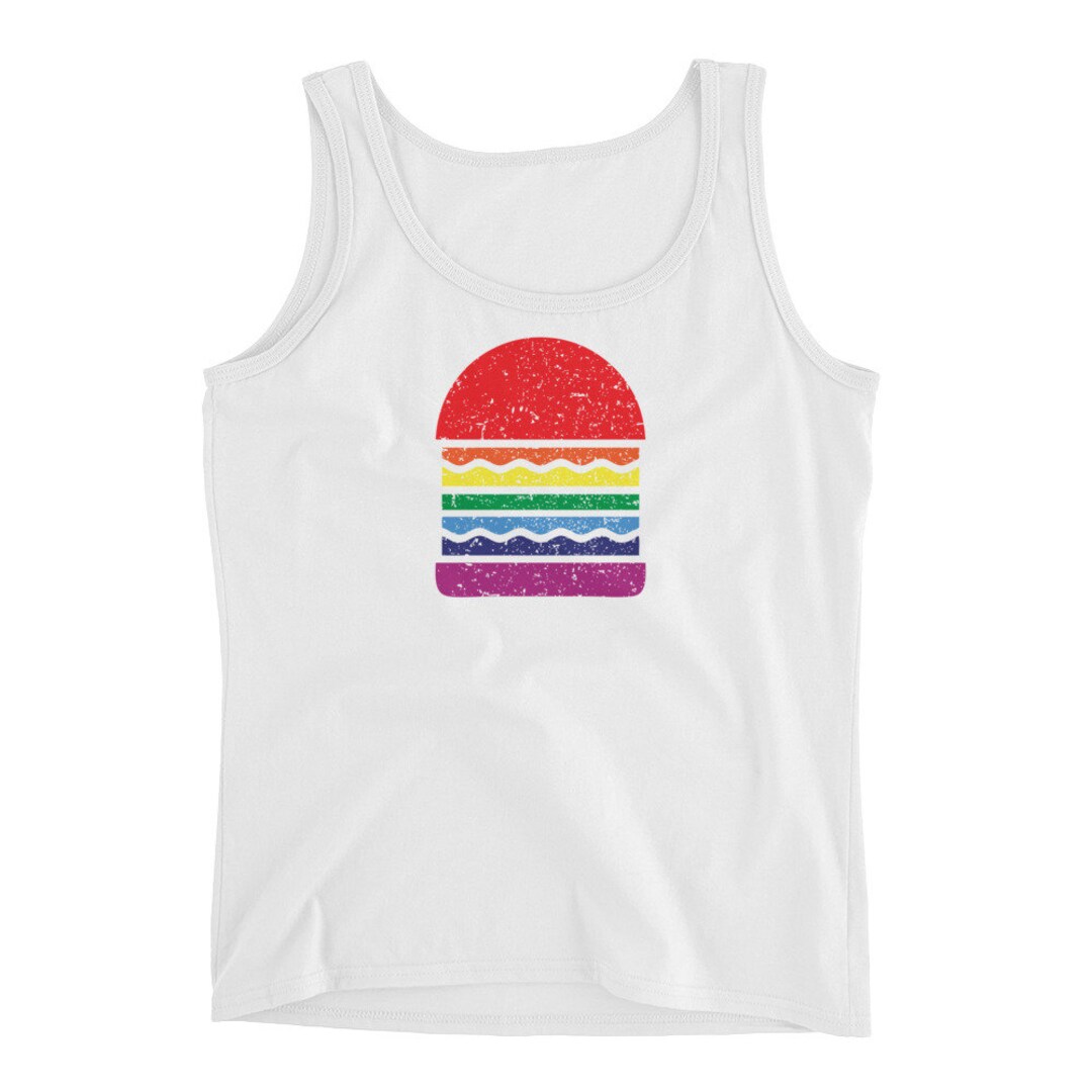 LGBT Burger Pride Month Gay Ladies' Tank - Etsy