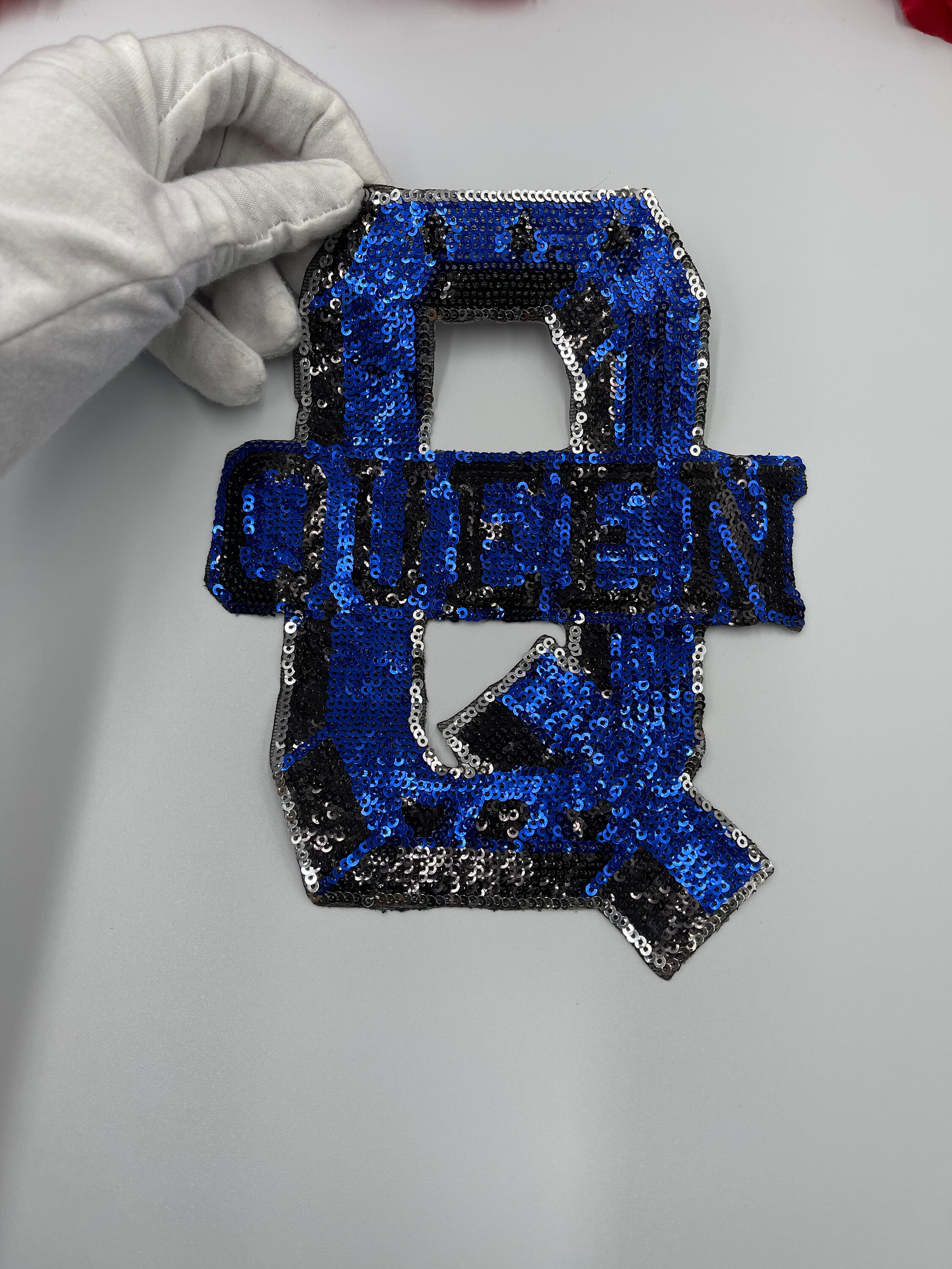 7 Blue Sequin Queen Patch Queen Patch Iron on Patch - Etsy