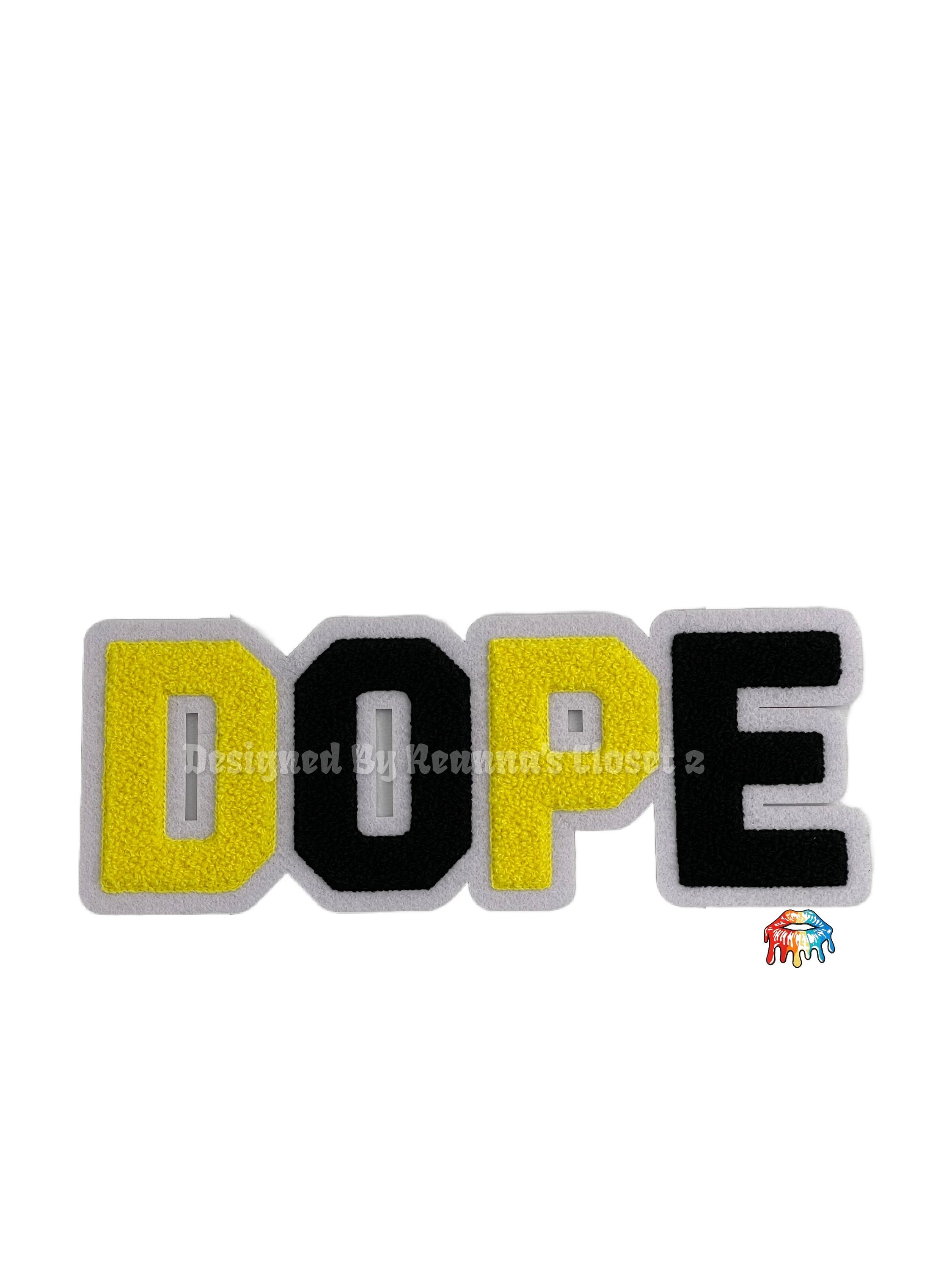 9 Dope Patch Yellow/black DOPE Patch Chenille DOPE Patch - Etsy