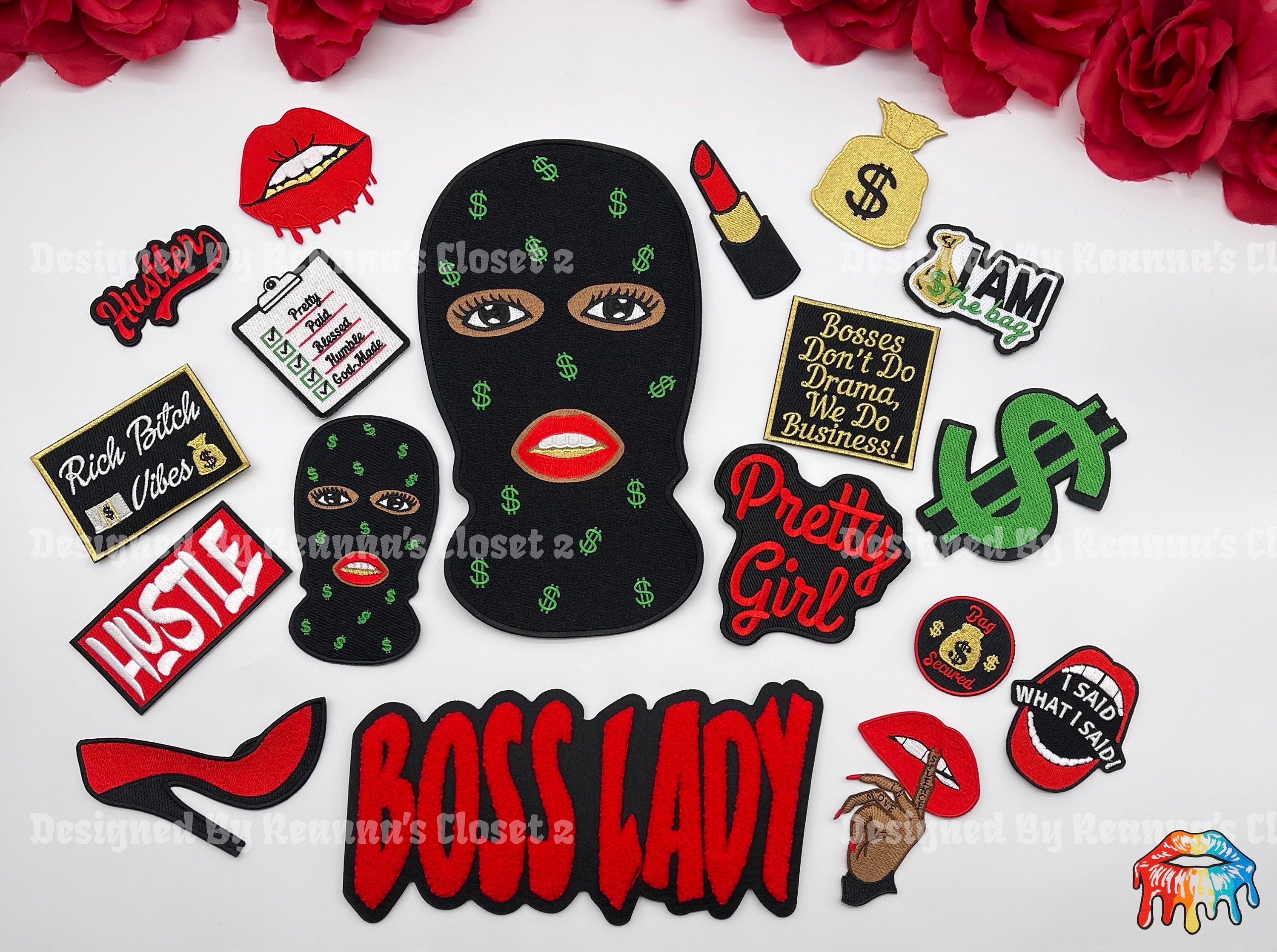 18pc/set Boss Lady Patch Black Girl With Ski Mask Patch - Etsy