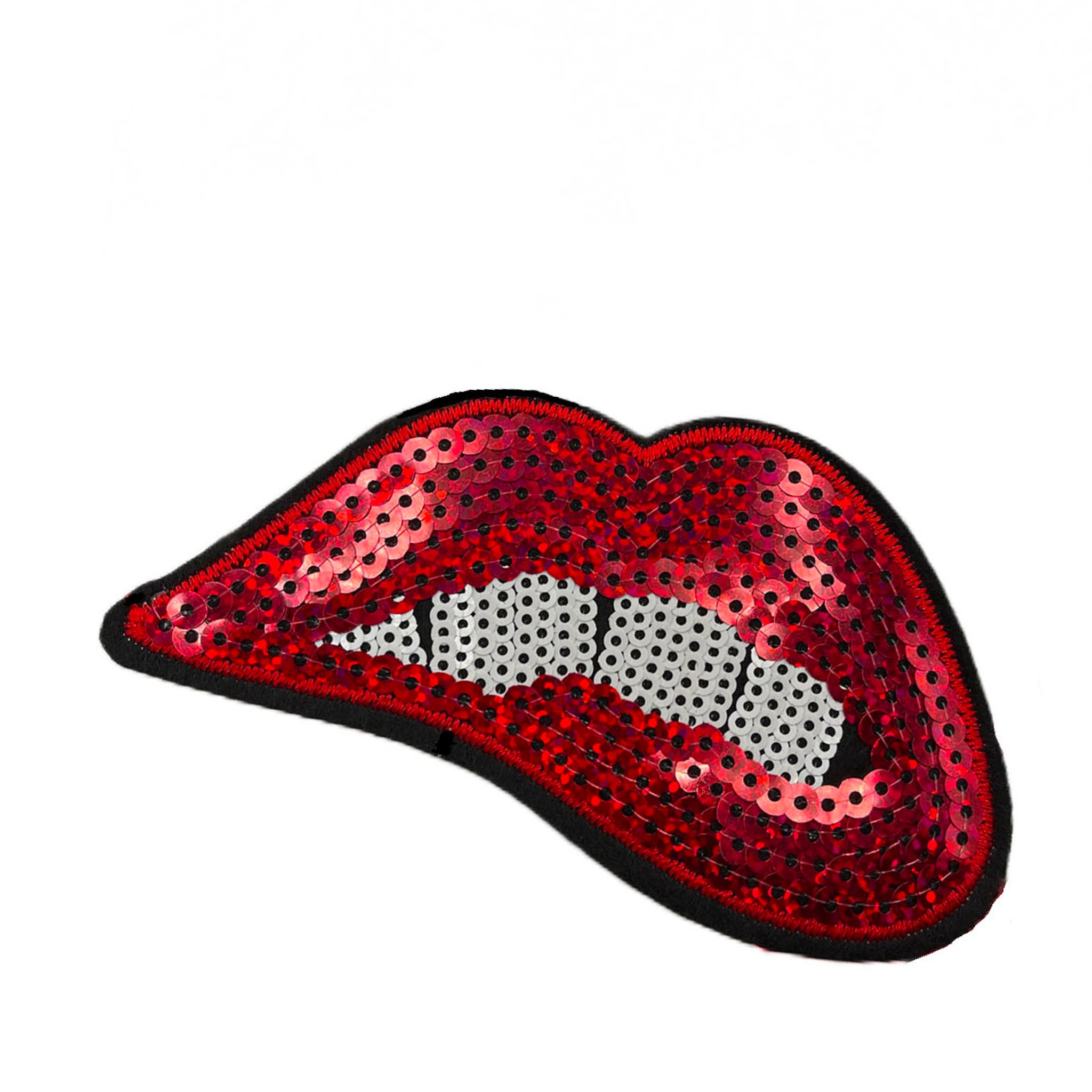 2pc/set 4 1/4 Red Sequin Biting Lips Patch Red Lips - Etsy