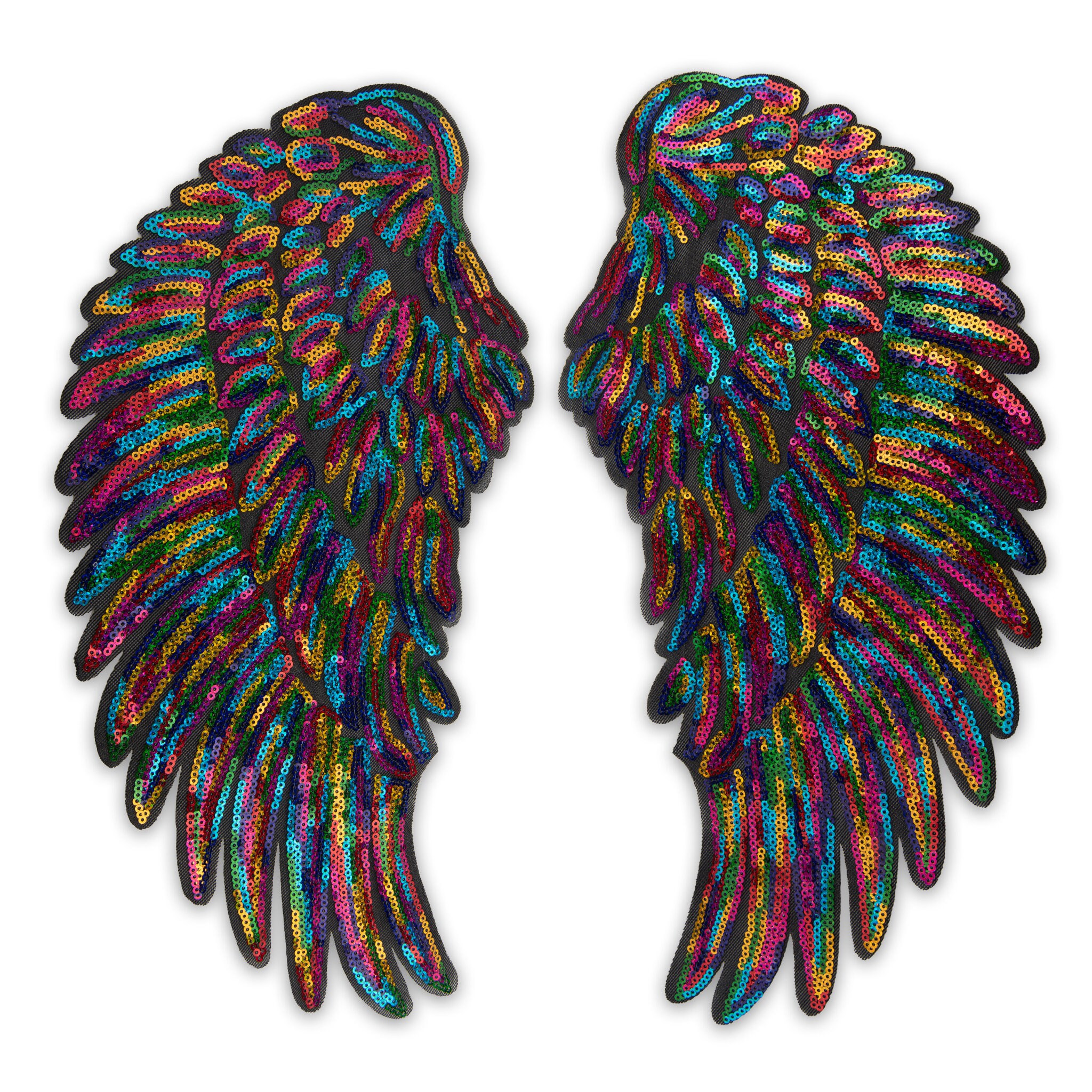 Colorful Sequin Wings Patch 2pc Pair of 14.5 Sequin Colorful - Etsy