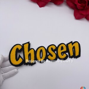 10 Chenille Chosen Patch Gold/black Chenille Chosen Patch - Etsy