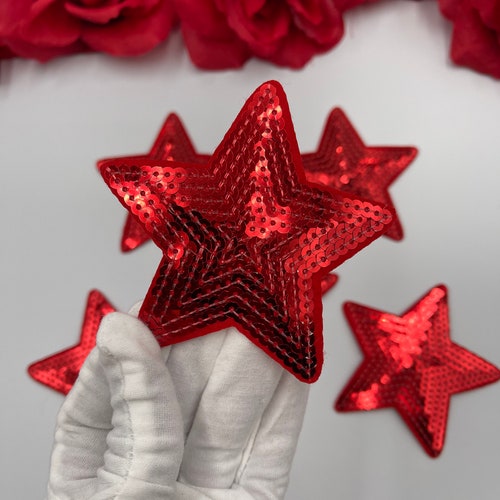 5pc/set 3 Star Patch Red Star Patch Iron on Patch - Etsy