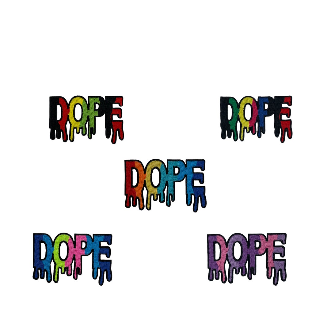 1-piece 3 Dripping DOPE Patch Embroidered Iron-on Patch - Etsy