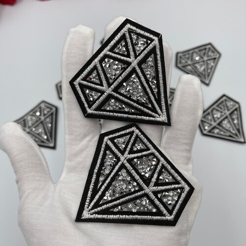 2pc/set 2 3/4 Diamond Patch Iron on Rhinestones Diamond - Etsy