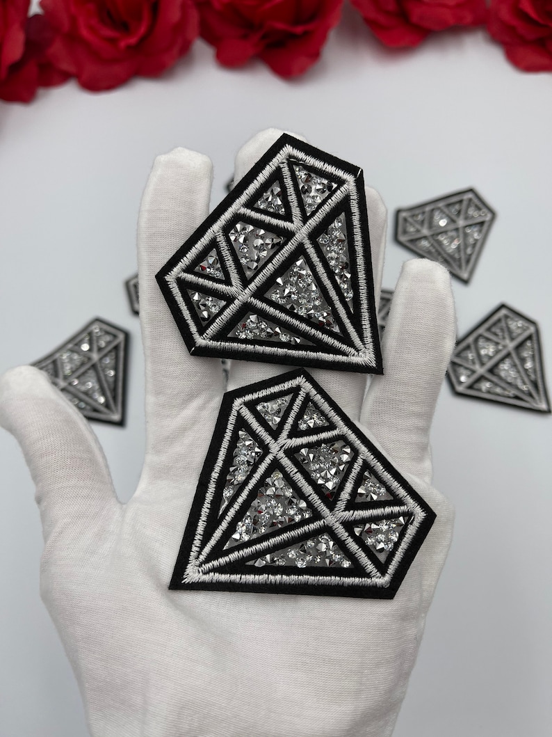 2pc/set 2 3/4 Diamond Patch Iron on Rhinestones Diamond - Etsy