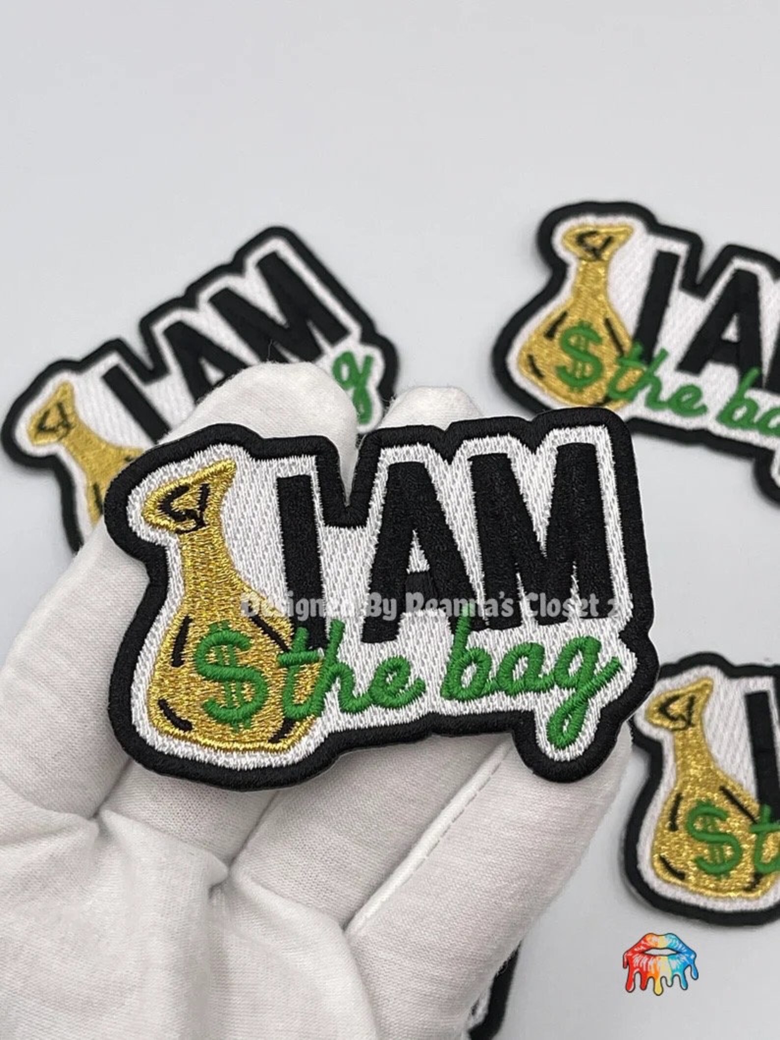 3 Green I Am the Bag Money Patch Embroidered Iron on Patch - Etsy