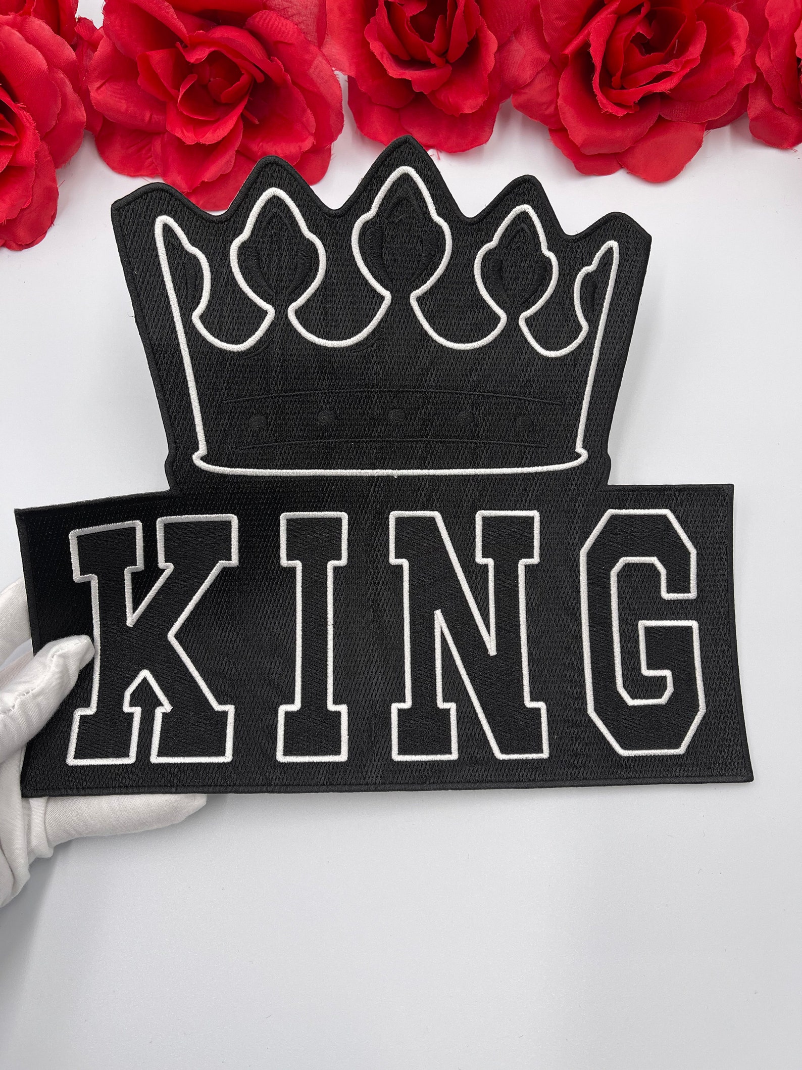 11 Large Black KING Patch Royalty Iron on Patch King Crown | Etsy
