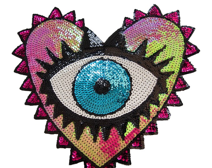Evil Eye Patch 13 Iridescent Pink Evil Eye Patch Sequin - Etsy