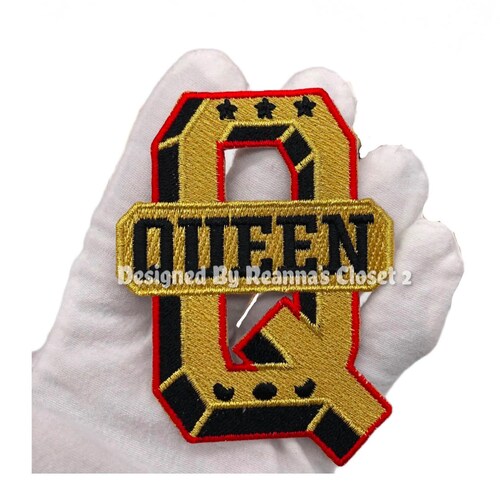 Queen Patch Embroidered Gold Crown Iron on Cool Patches - Etsy