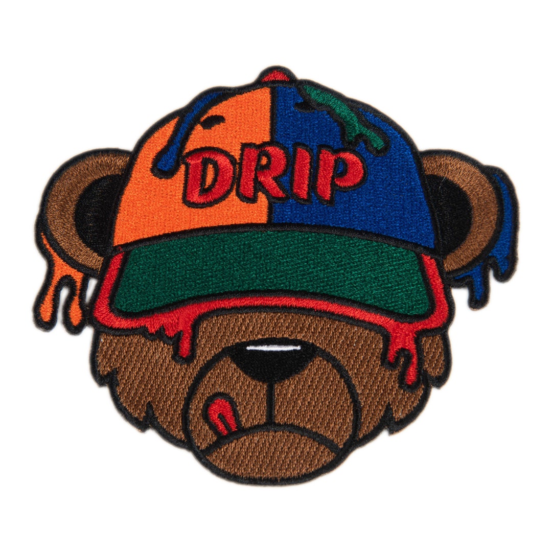 1-Piece Drip Bear Patch 4.5 Embroidered Iron-on Patch - Etsy.de