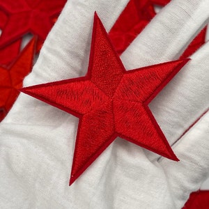 5pc/set 3 Star Patch Red Star Patch Iron on Patch - Etsy