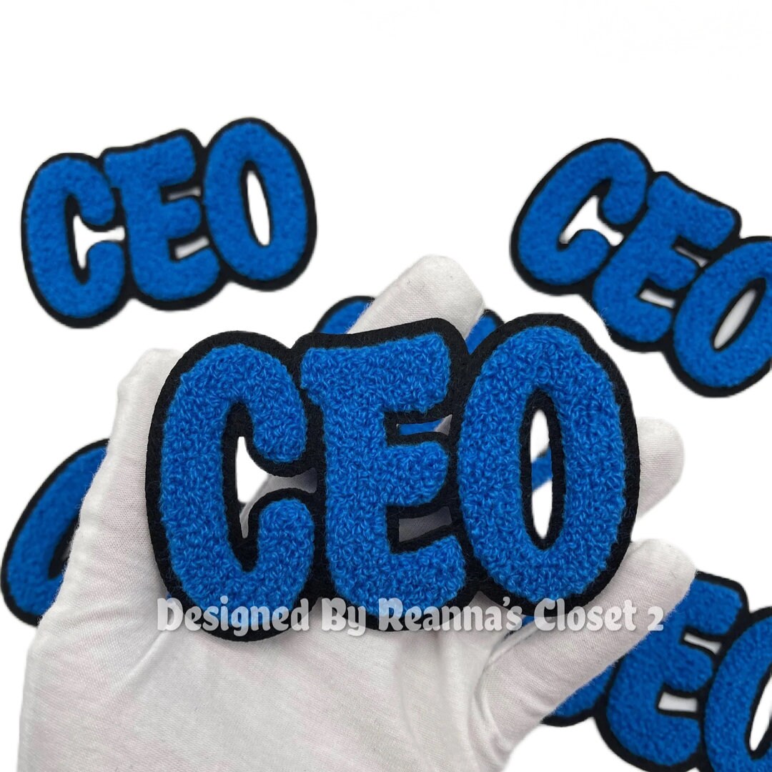 Ceo Patch 4 1/4 Royal Blue Chenille CEO Patch Custom - Etsy