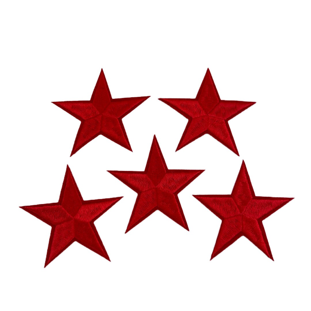 5pc/set 3 Star Patch Red Star Patch Iron on Patch - Etsy