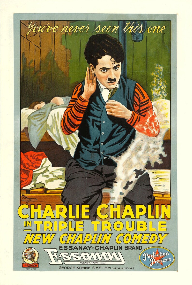 6 Charlie Chaplin Movie Posters in PNG - Etsy
