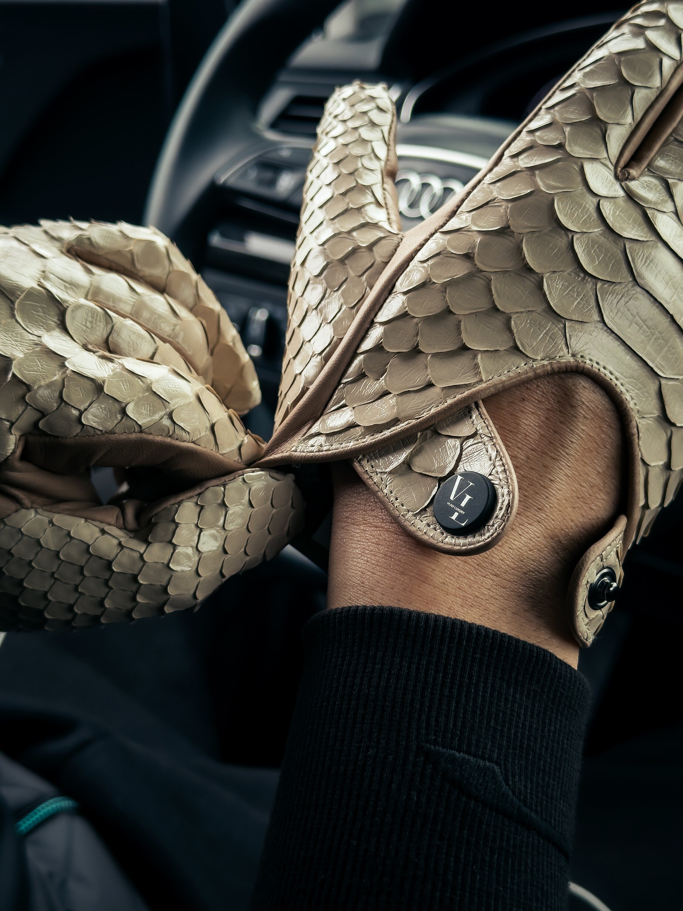 Python Driving Gloves, Luxury Leather Unisex Gloves, Driving Gloves. - Etsy