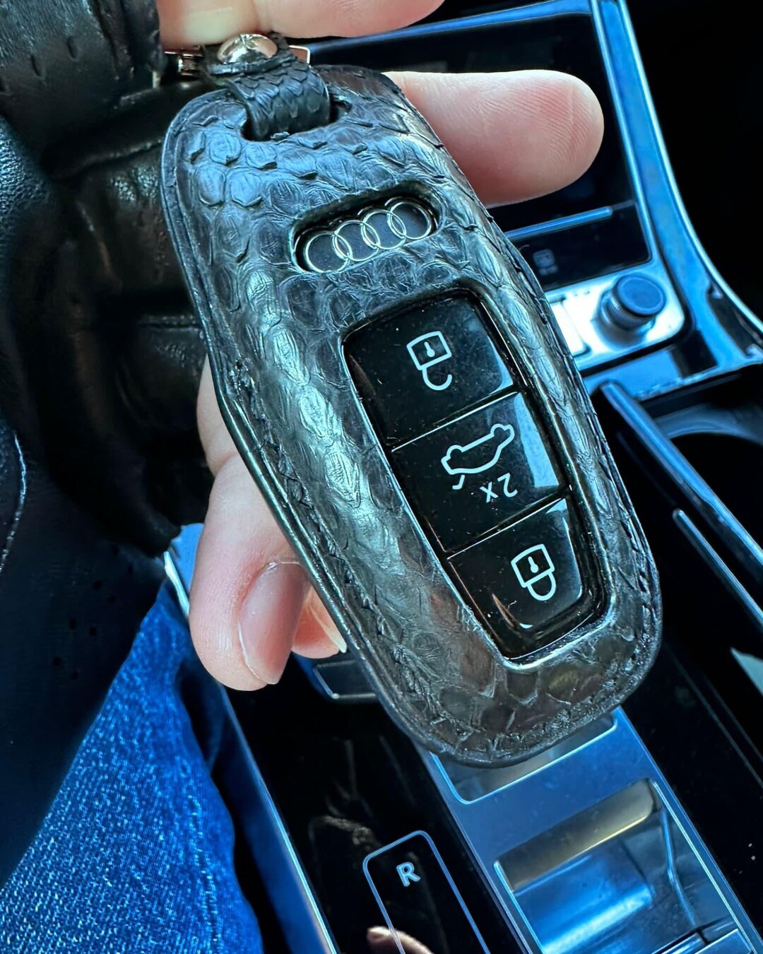 Python Key Chain, Leather Car Key Fob Cover, Remote Key Case, Car Key ...