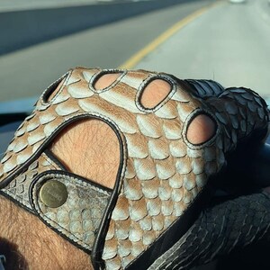 Python Driving Gloves, Luxury Leather Unisex Gloves, Driving Gloves. - Etsy