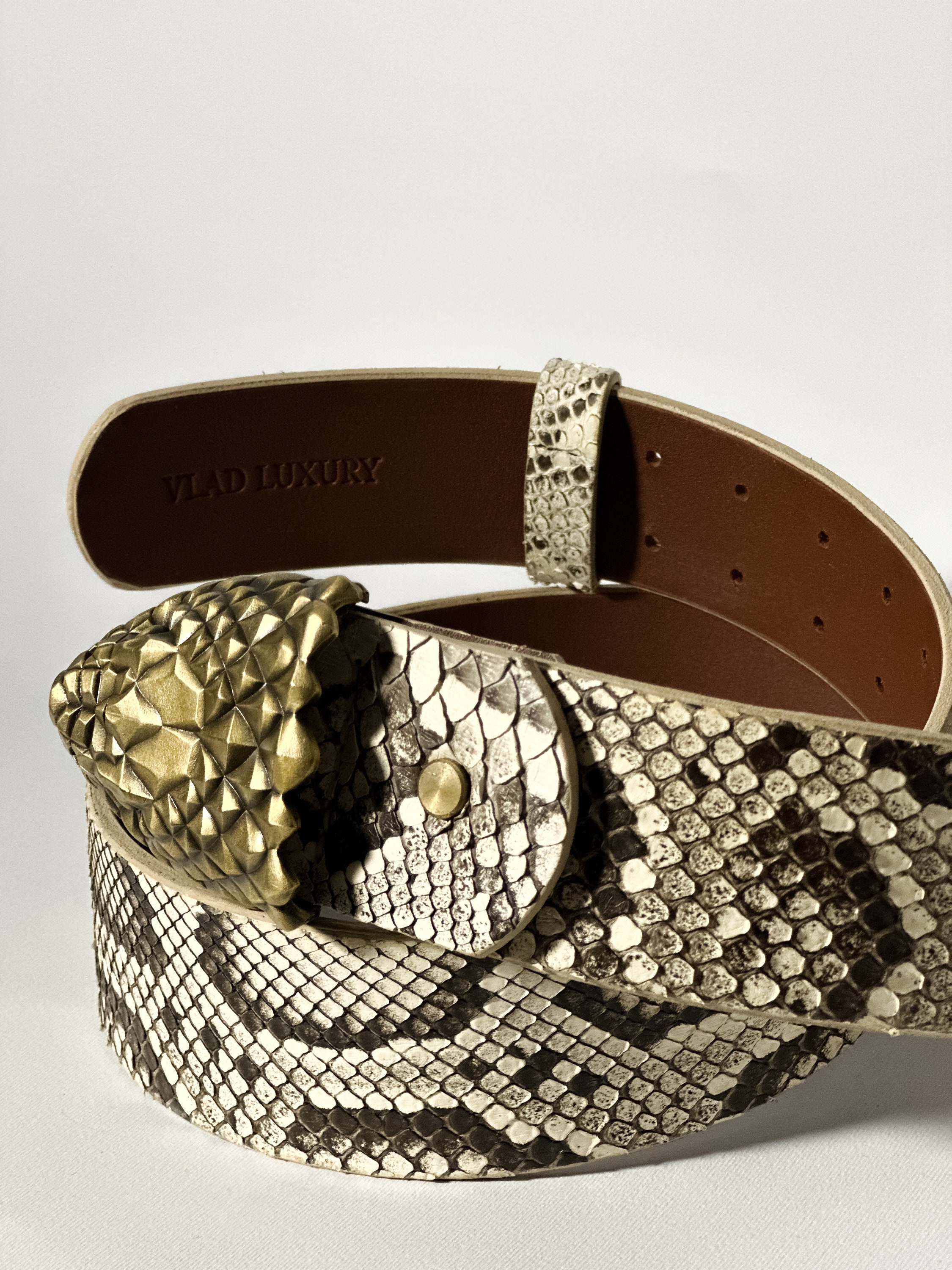 Leather Python Belt, Biker Belt, Luxury Leather Belt, Custom Python ...
