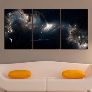 Celestial Wall Art Constellation Canvas Cosmic Kids Print Space Decor ...