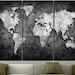 World Map Money Split Canvas Map Print World Map Art Map on Canvas ...