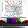 Los Angeles Subway Map California Canvas City Map Wall Decor ...