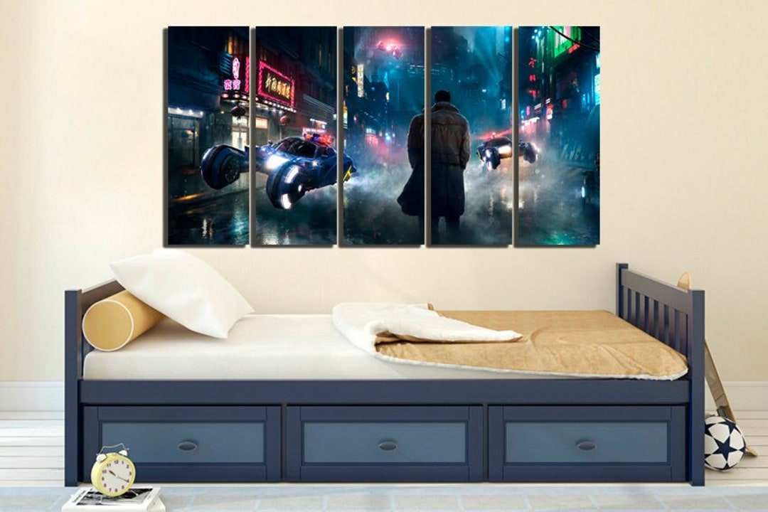 Blade Runner Canvas Ready to Hang Futuristic City Print Fantasy Wall ...