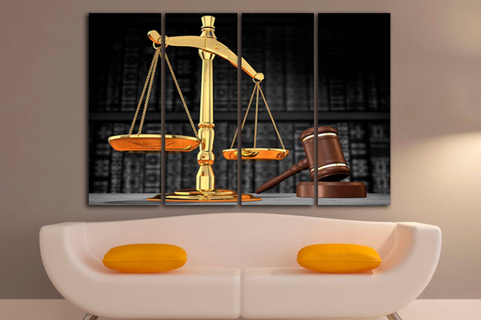 Scales Justice Wall Art Canvas Scales Déco Law Canvas Lawyer Wall Art ...