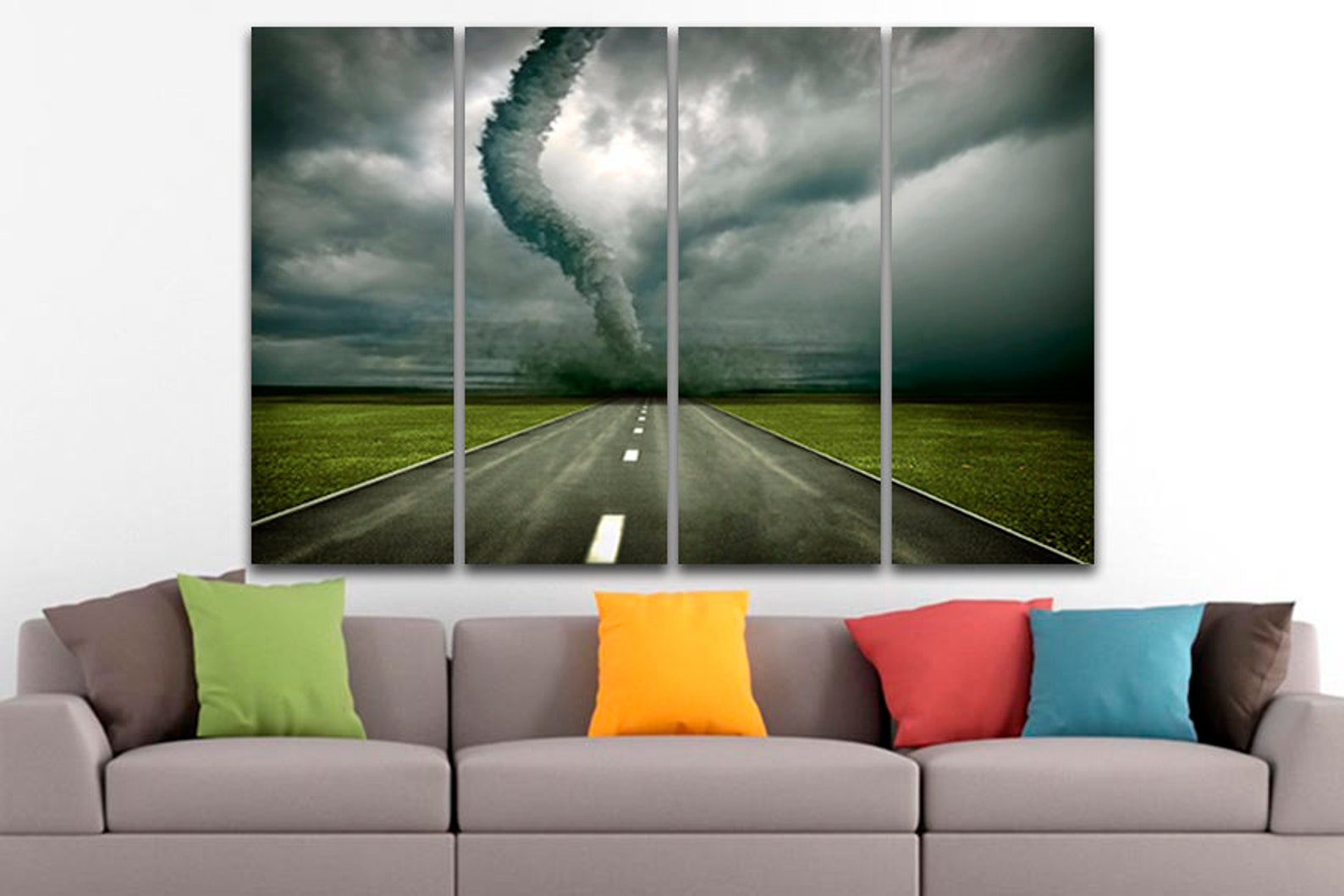 Tornado Canvas Storm Wall Art Weather Décor Tornado Photo Rain Wall ...