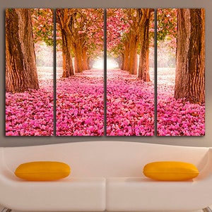 Sakura Canvas Large Wall Art Sakura Print Hanging Frame Set Sakura ...