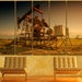 Oilfield Canvas Oil Derrick Décor Oil Production Art Oil Rig Industry ...
