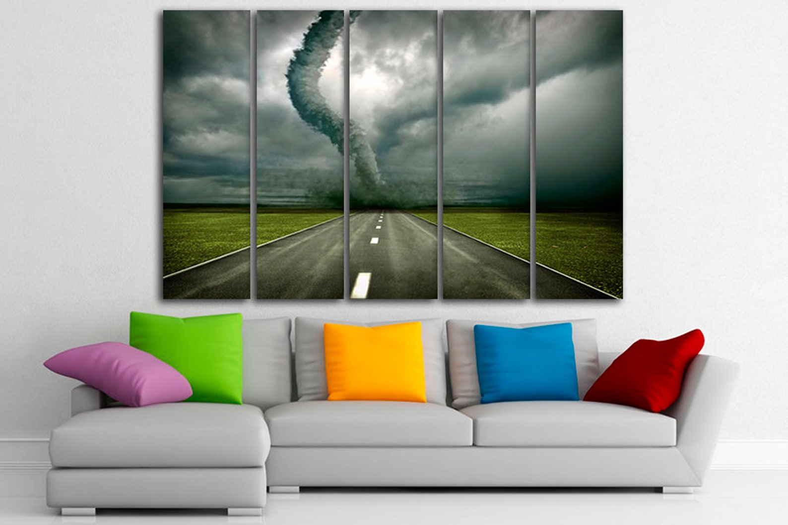 Tornado Canvas Storm Wall Art Weather Décor Tornado Photo Rain Wall ...