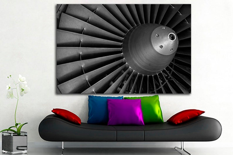 Aircraft Engine Artwork Poster Airplane Wall Decor Engine - Etsy