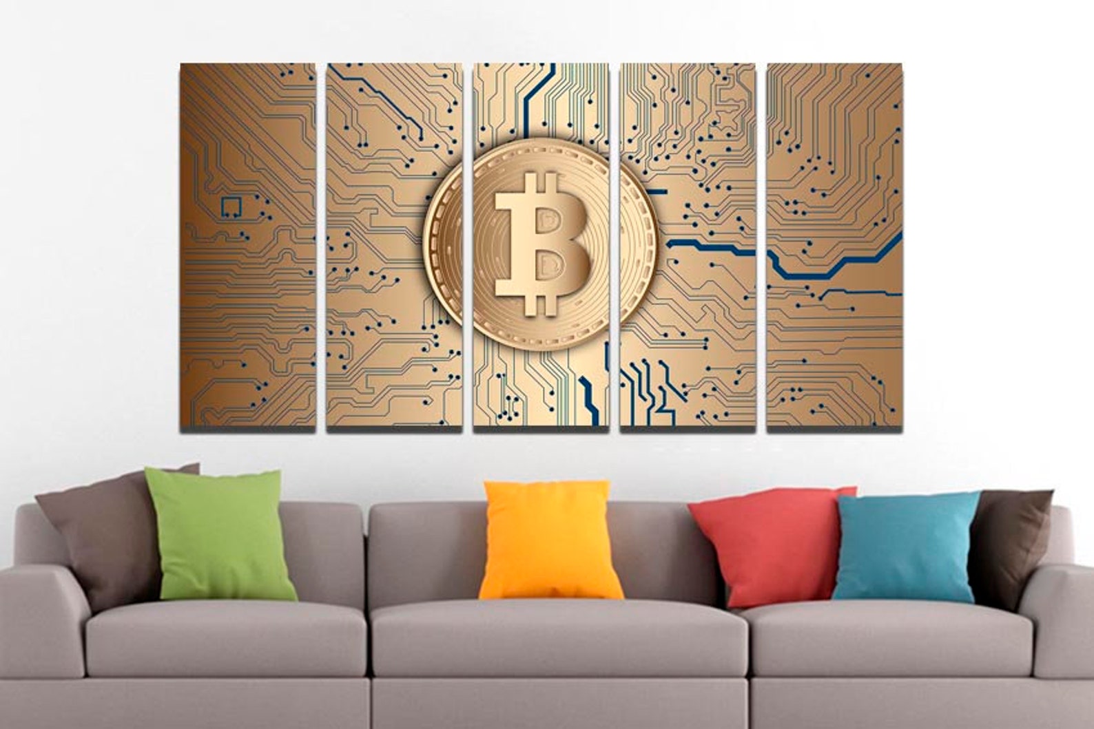 Bitcoin Canvas Crypto Art Currency Print Trader Wall Décor - Etsy