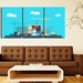 Construction Boys Room Wall Decor Printing Canvas Ready to Hang Vehicle ...