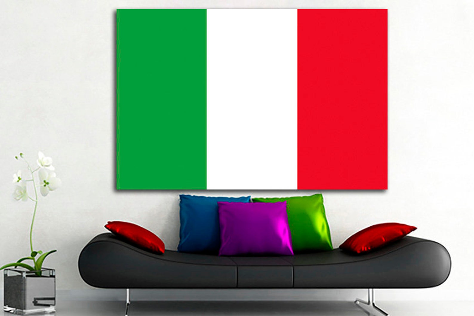 Italy Flag Print on Canvas Europe Italy Flag Art Italy Flag - Etsy