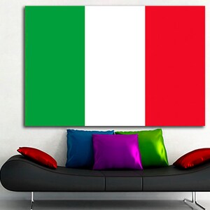 Italy Flag Print on Canvas Europe Italy Flag Art Italy Flag Photo Italy ...