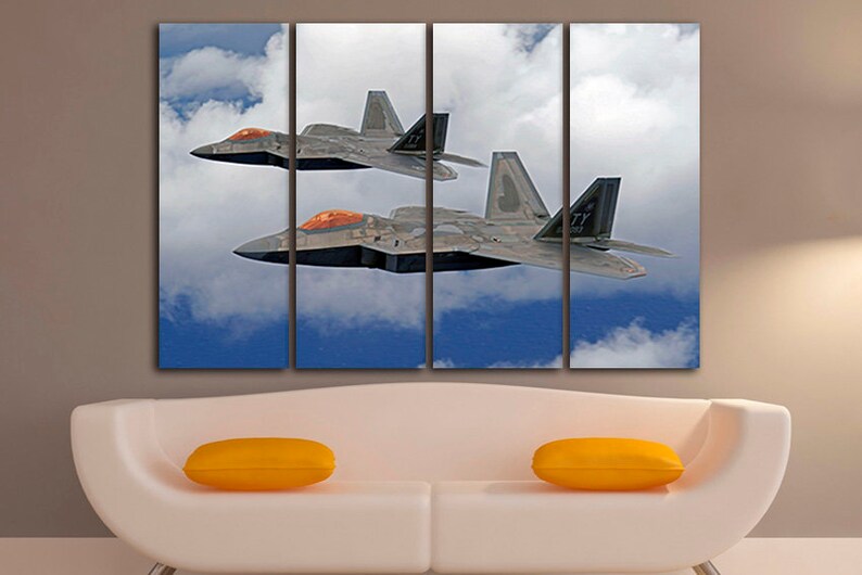 Lockheed Boeing F-22 Raptor Canvas Jet Flying Wall Print - Etsy