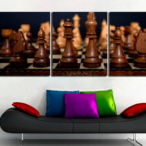Chess Wall Décor Chess Canvas Game Chess Art Chess Board Print ...